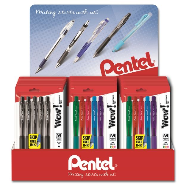 Bulk Office Pens 60 Pack Pentel WOW! Ballpoint Pens - 1.0mm Medium ...
